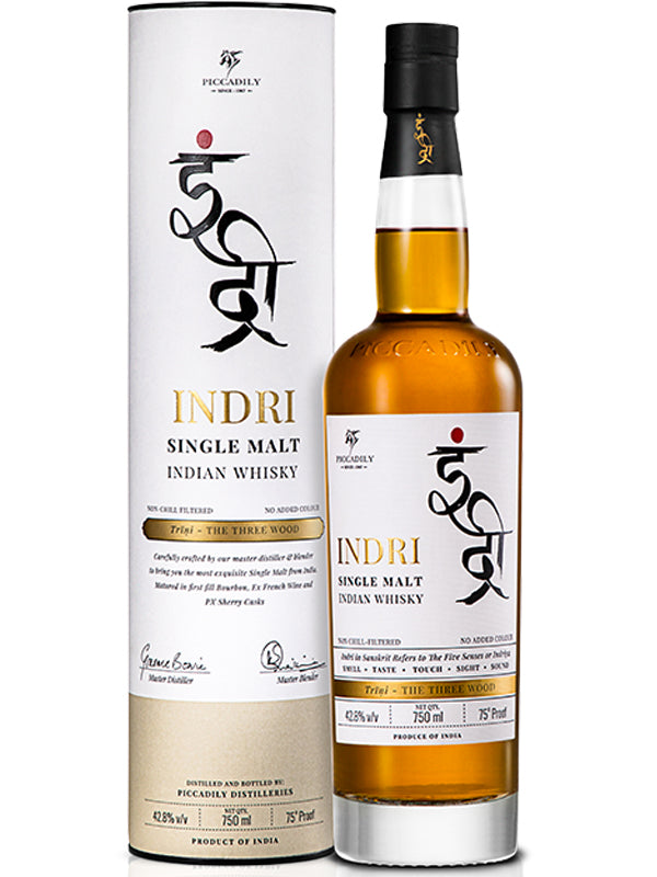 Indri 'Trini The Three' Single Malt Indian Whisky – Del Mesa Liquor